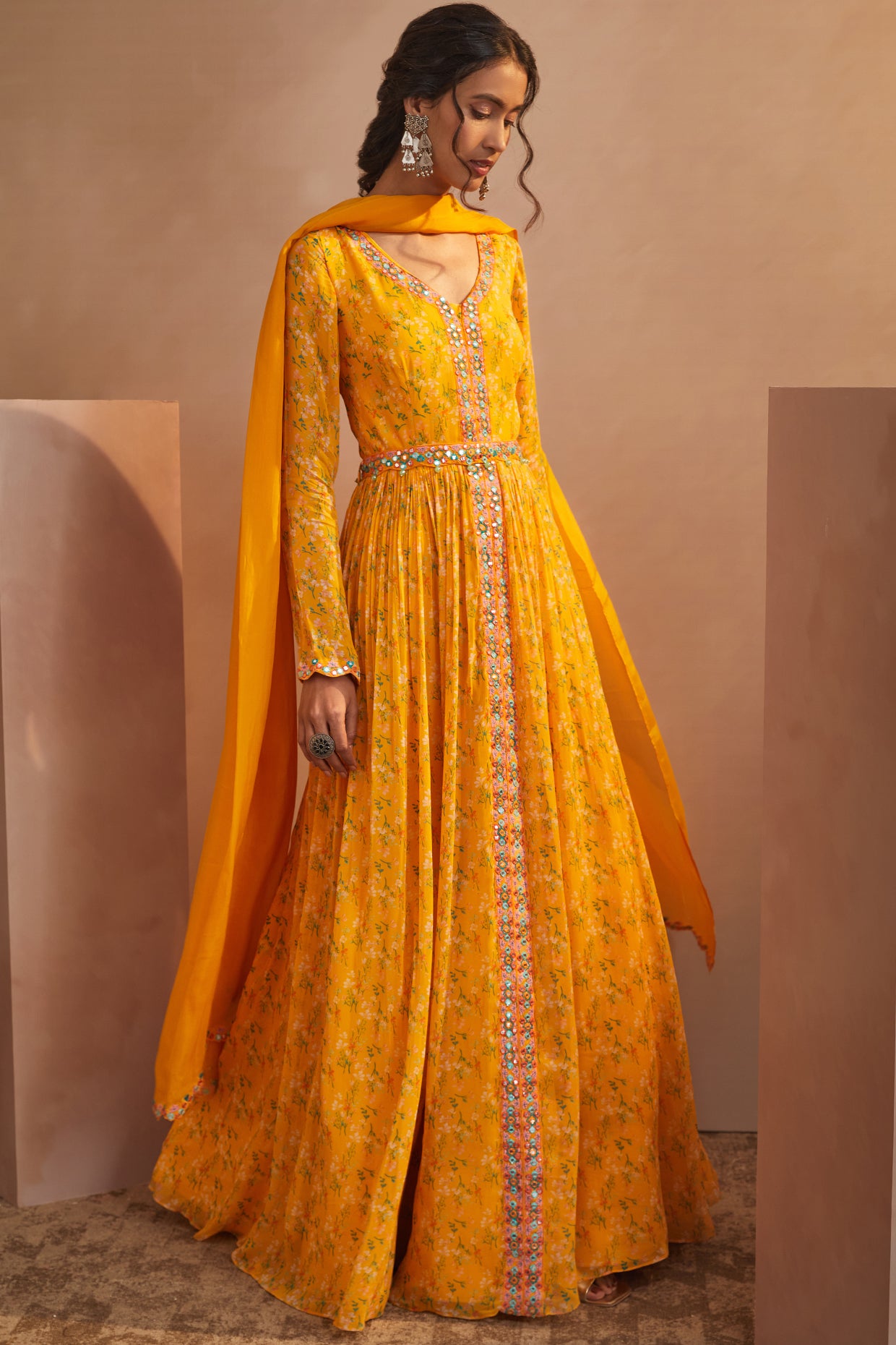 Yellow Twig Anarkali – Aneesh Agarwaal